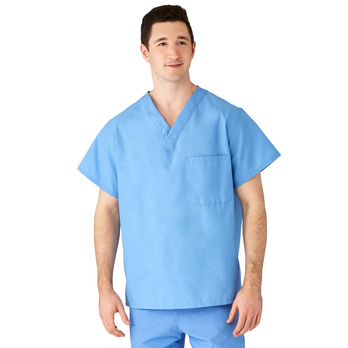 AngelStat Unisex Reversible Scrub Tops with Angelica CC - Ceil Blue ...