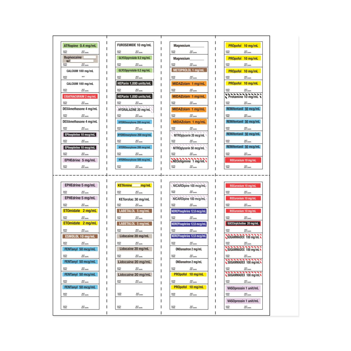 Centurion Multiple Drug Names Label Sheets | Medline