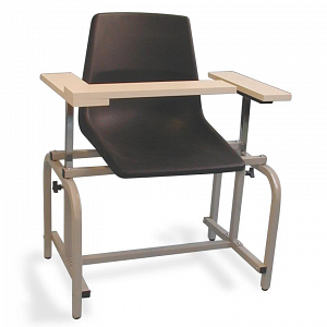 Brandt Blood Draw Chairs with One-Piece Black Plastic Chair | Medline ...