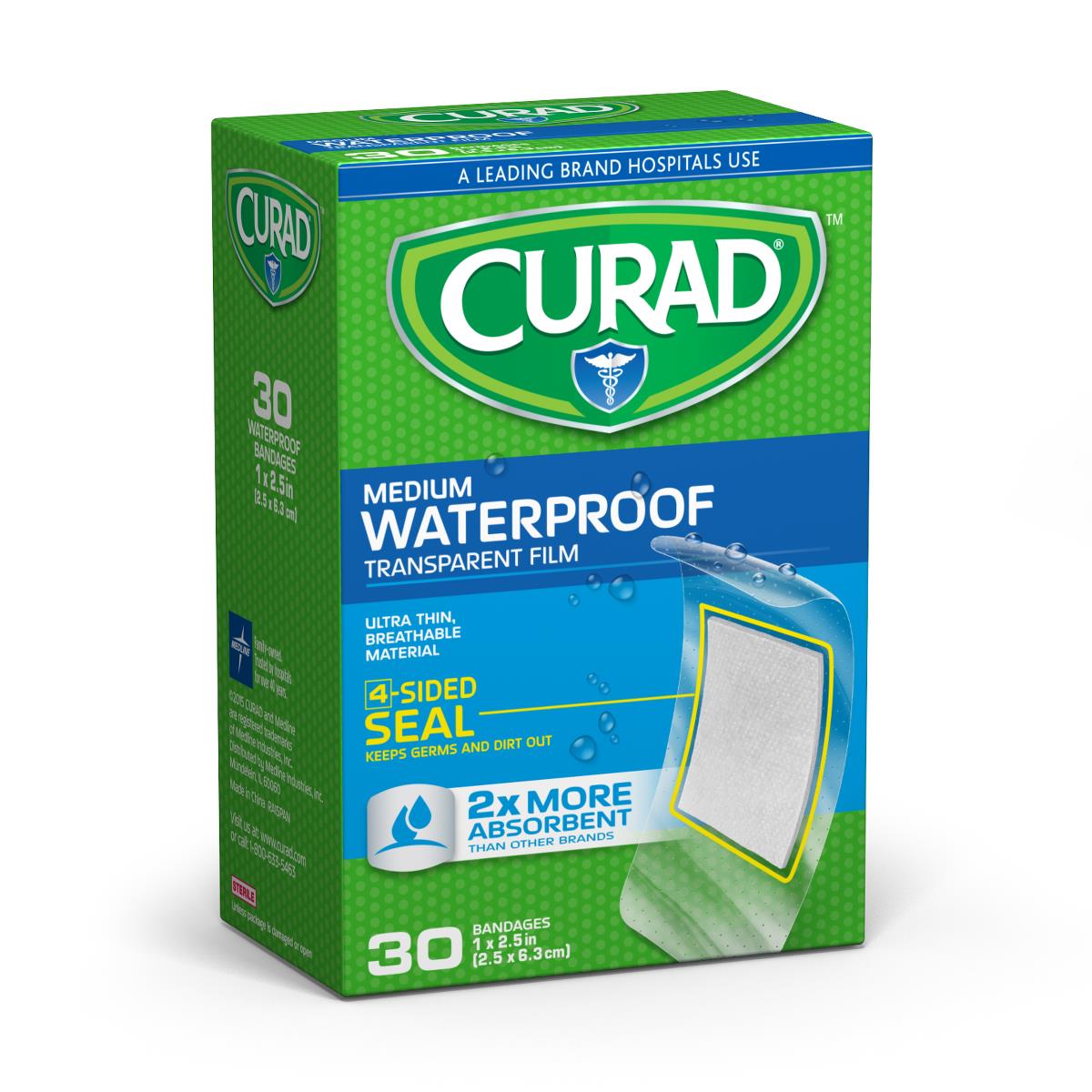 CURAD Clear Waterproof Adhesive Bandages | Medline