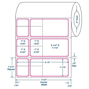 Centurion Hot Pink Border Labels | Medline Industries, Inc.