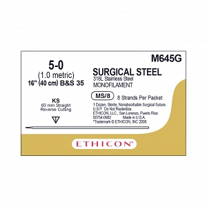 Straight-Cutting Surgical-Steel Nonabsorbable Sutures | Medline ...