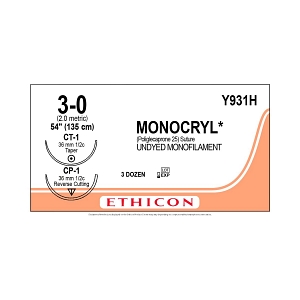 Taper Point Reverse Cutting Monocryl Sutures | Medline