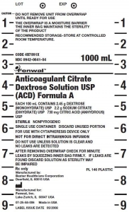 Anticoagulant Citrate Dextrose IV Solution | Medline Industries, Inc.