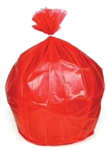 Nonprinted High-Density Biohazard Red Liners | Medline
