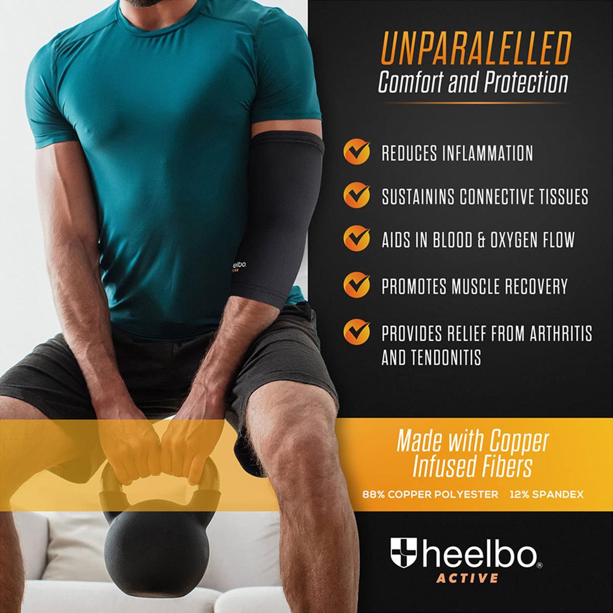 Heelbo Cooper Elbow Compression Sleeves | Medline