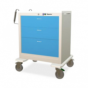 Electric Blue Steel Medical Carts with 3 Drawers | Medline Industries, Inc.