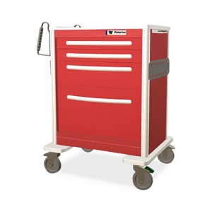 Red Aluminum Emergency Carts with 4 Drawers | Medline Industries, Inc.