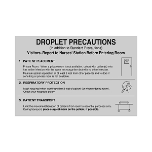 Centurion Droplet Precaution Labels | Medline Industries, Inc.