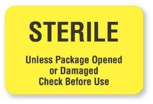 "Sterile Unless Package Opened or Damaged" Labels | Medline Industries ...