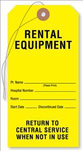 "Rental Equipment" Equipment Tags | Medline