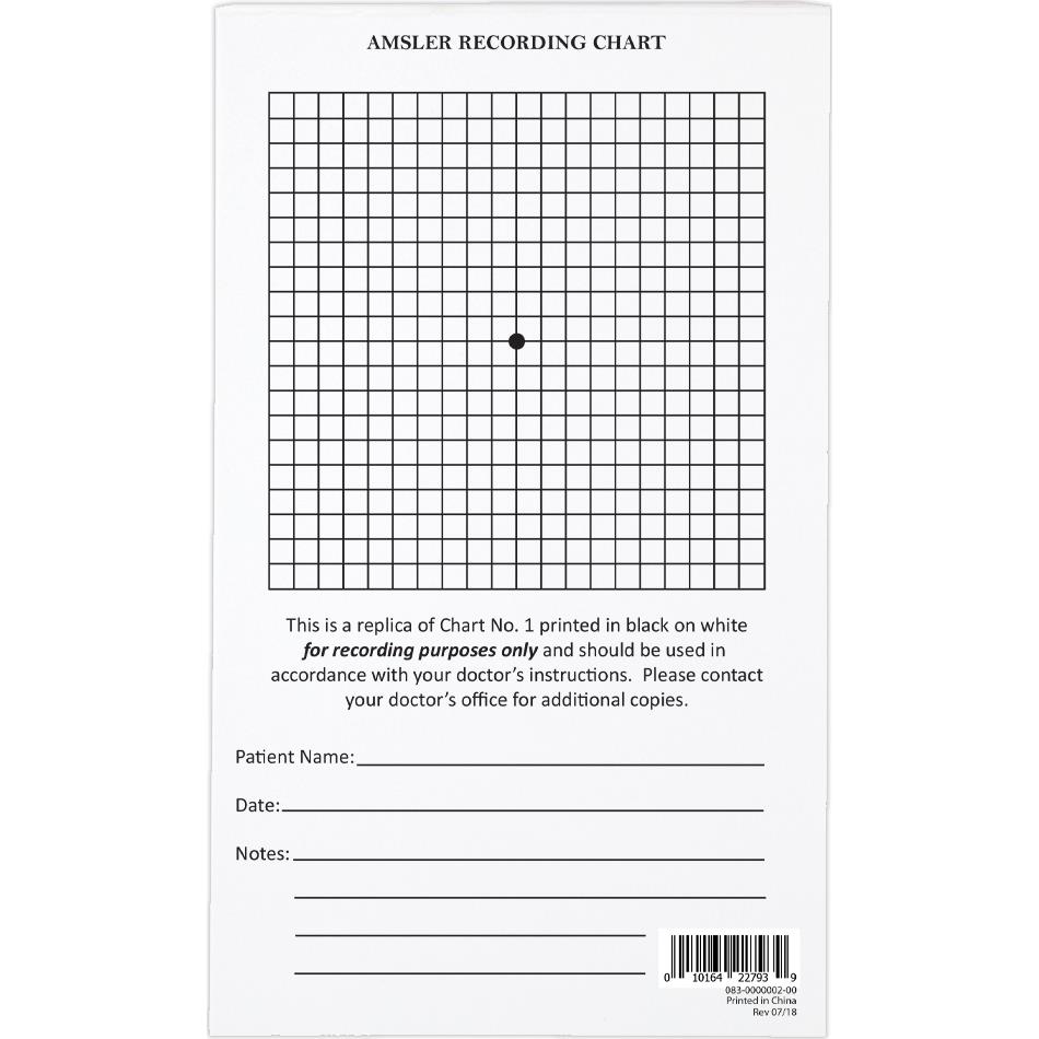 Amsler Grid Visual Recording Charts | Medline
