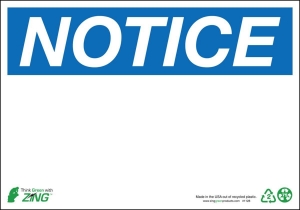 Blank Notice Signs | Medline Industries, Inc.