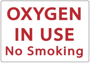 Oxygen In Use No Smoking Signs | Medline Industries, Inc.