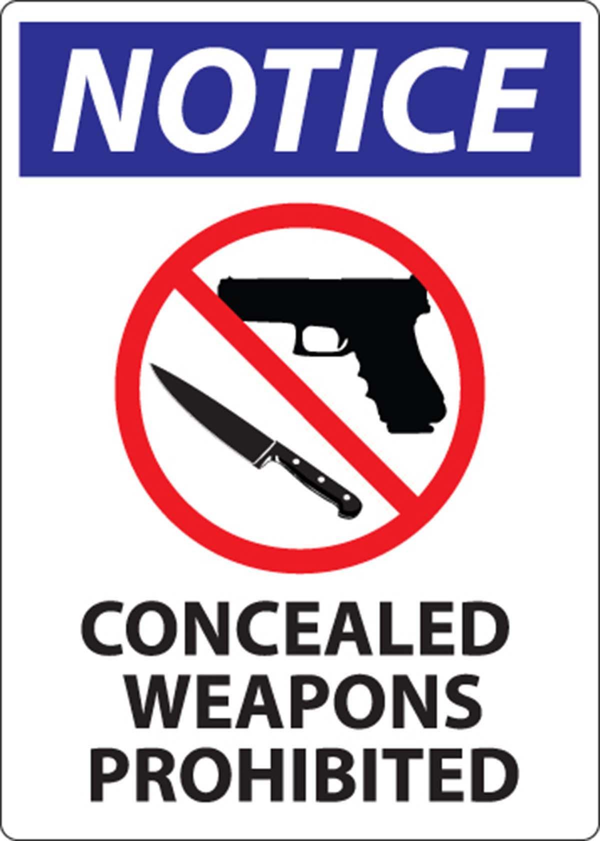 Prohibited Items Sign